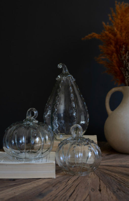 Clear Glass Pumpkins - Park Place Midtown