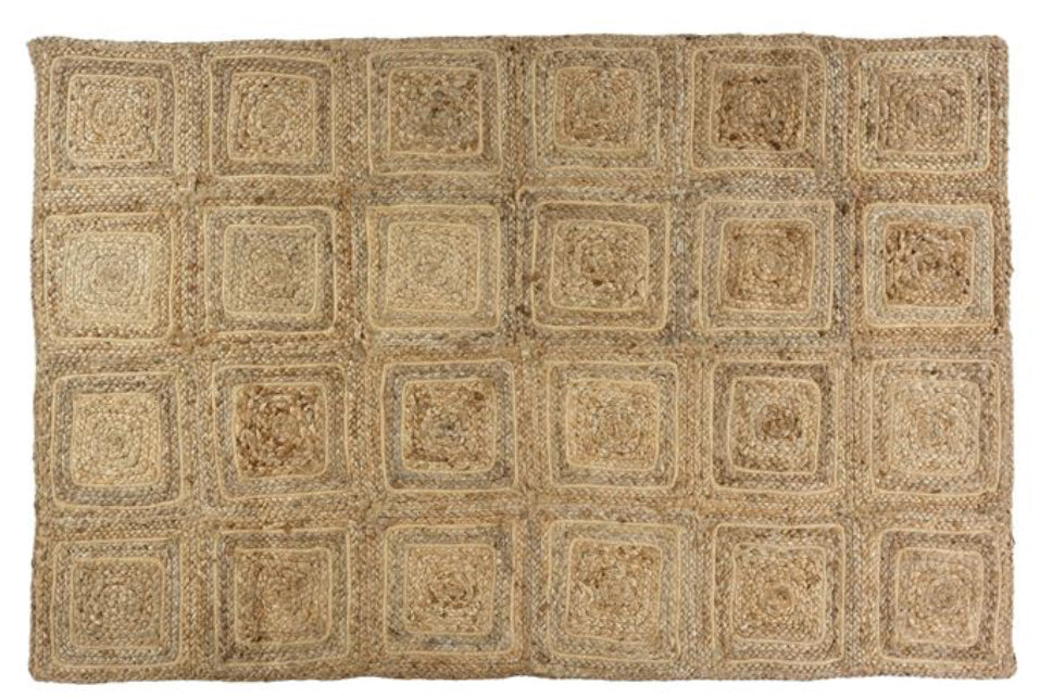 Geo Jute Rug 4x6 - Honey - Park Place Midtown
